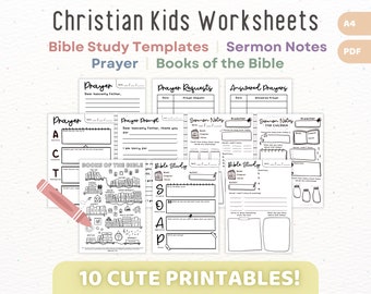 Kids Bible Study Printable Christian Printable for Kids Prayer ...