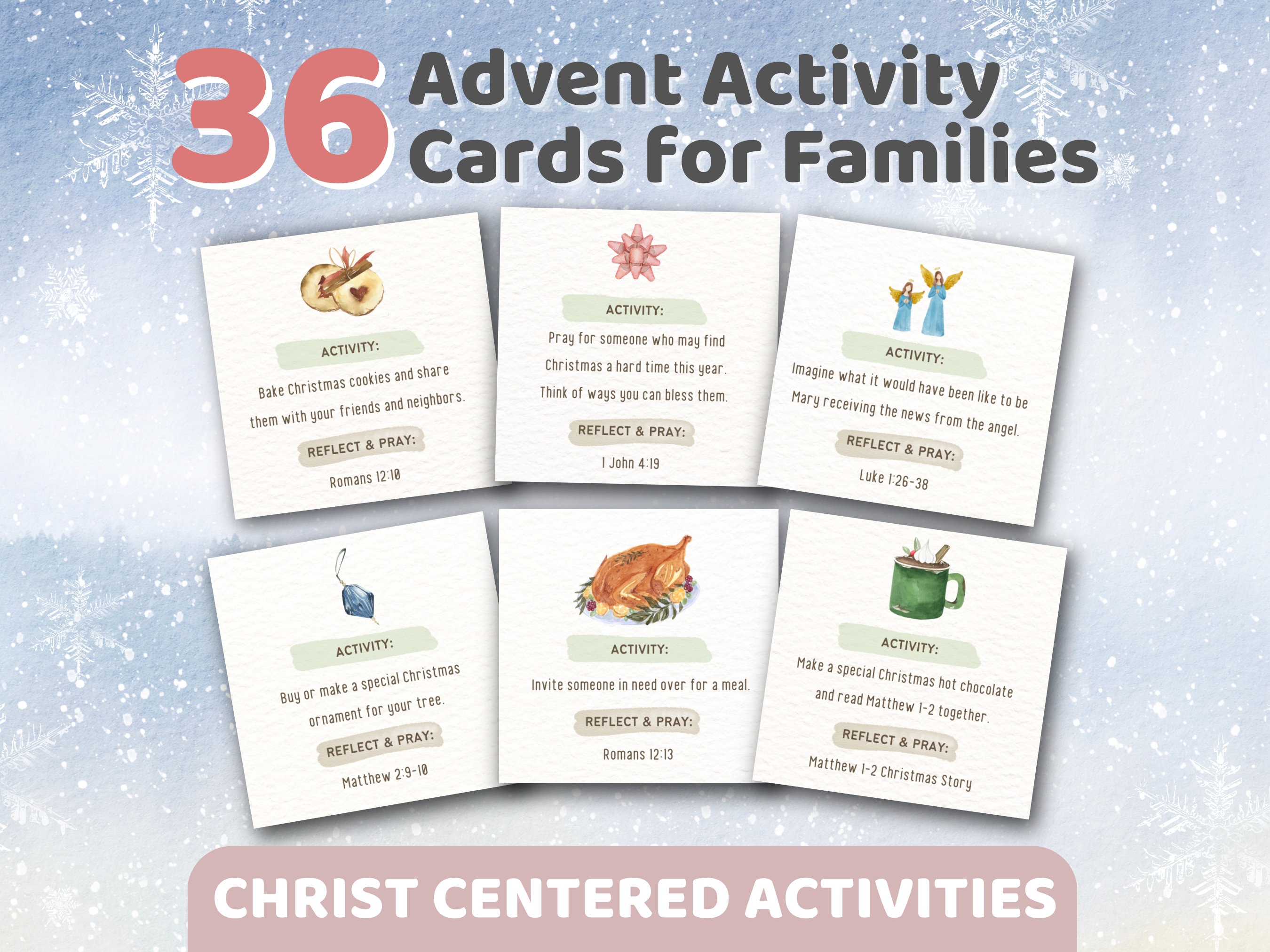 Advent Activity Cards Printable, Christian Children Advent Cards ...