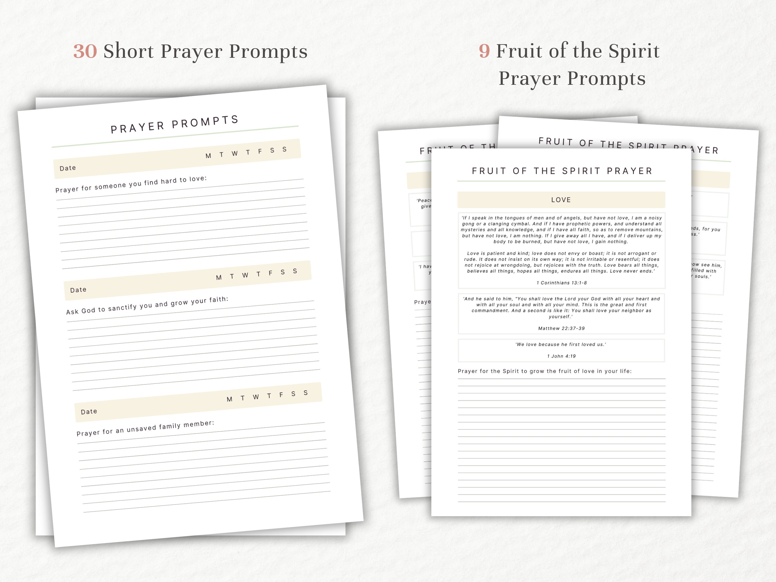 Prayer Journal Printable PDF, Gratitude Journal, Daily Prayer Journal ...