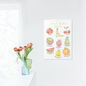Fruit of the Spirit Wall Art Printable Poster | Christian Nursery Decor ...