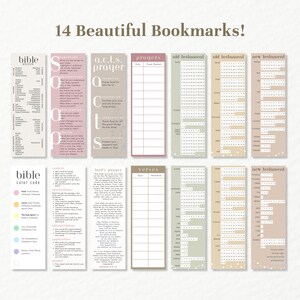 14 Bible Study Bookmarks Printable | Books of the Bible, Reading ...
