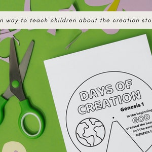 Days of Creation Coloring Wheel Printable | Sunday School Bible ...