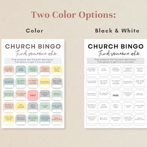 Church Bingo Game Printable | Find Someone Who Game | Christian ...