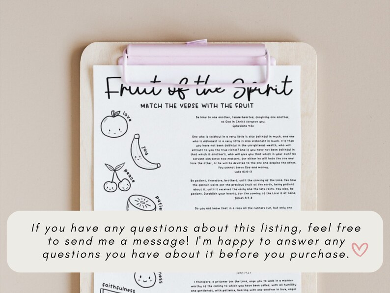Fruit of the Spirit Activity Bundle for Children Sunday School ...