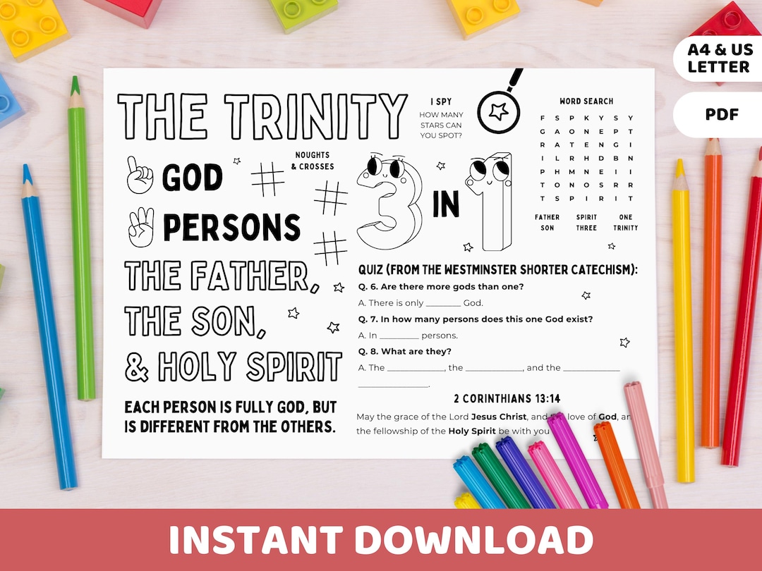 Trinity Activity Sheet Printable | God the Father, Son, Holy Spirit ...