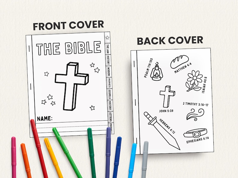 Books of the Bible Coloring Booklet Printable | Sunday School Craft ...