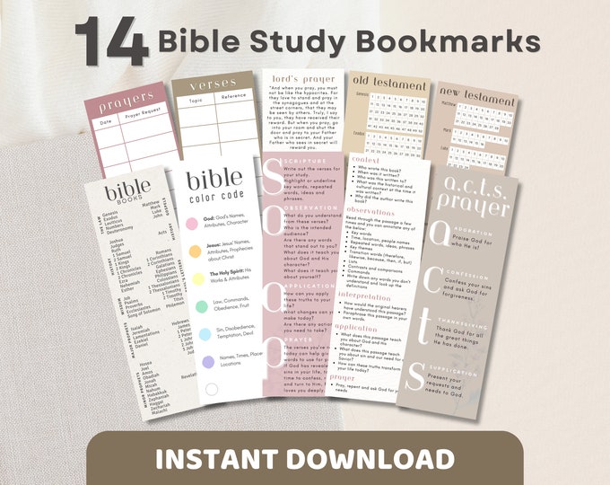 Books of the Bible Bookmark, Blue Bookmark, Version Two, 73 Books of ...