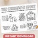 Christian Christmas Story Coloring Page Printable | Kids Nativity ...