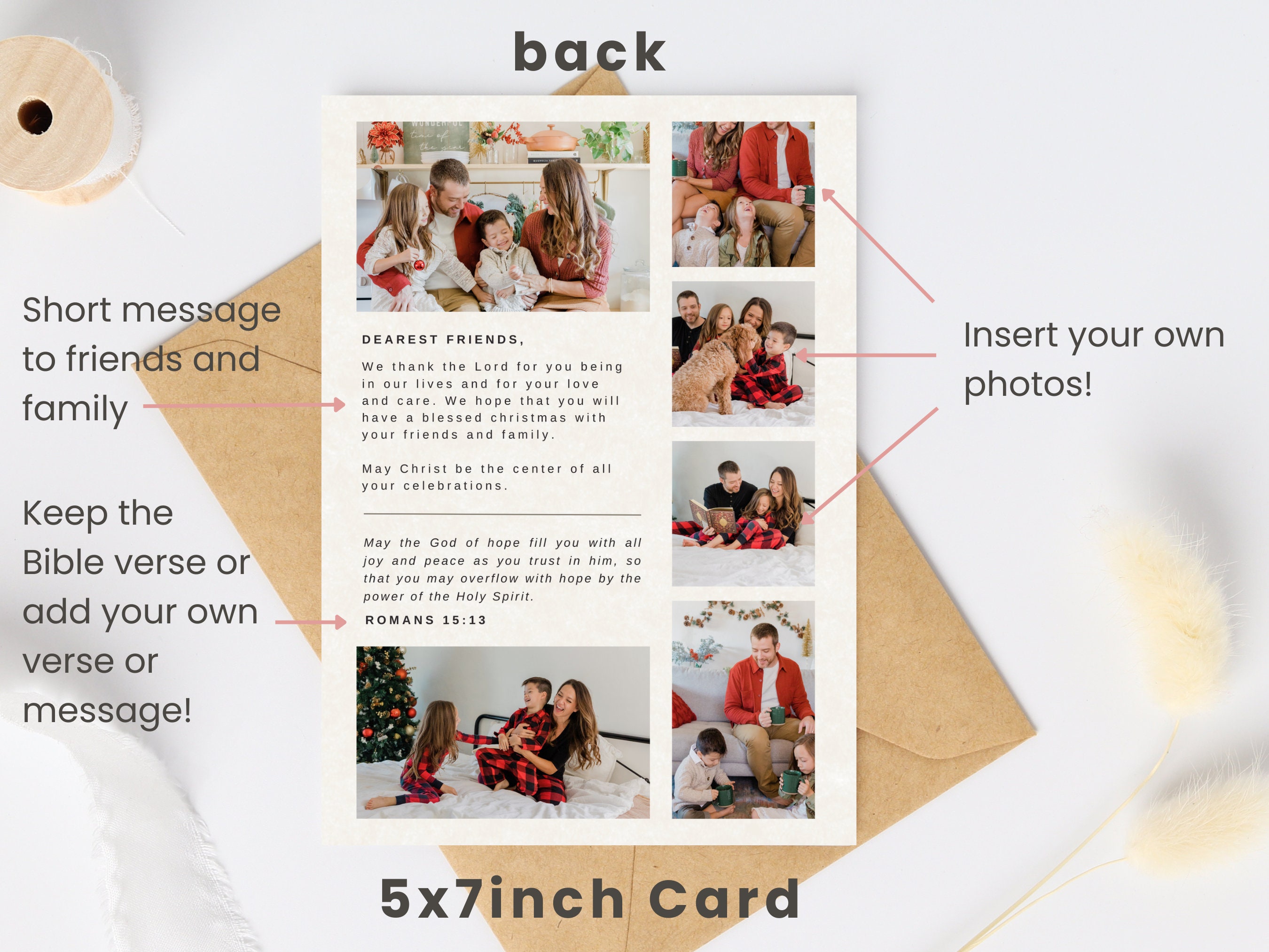 Christian Editable Christmas Card | Christ is Born Canva Template ...