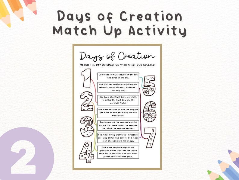 Days of Creation Bundle for Children Sunday School Activities ...