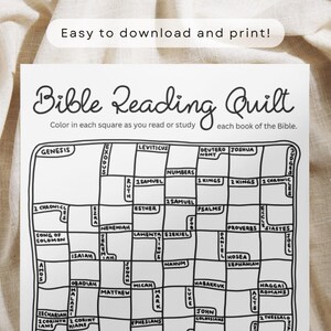 Bible Reading Tracker With Books of the Bible Printable Coloring Page ...