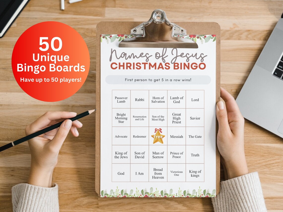 Names of Jesus Christmas Bingo Game Printable | Advent Christian ...