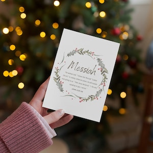 25 Advent Calendar Cards With Names of Jesus & Bible Verses Printable ...