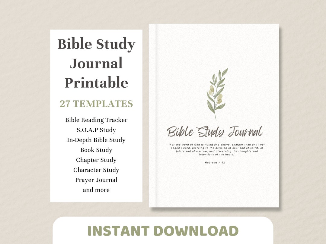 Bible Study Journal Printable PDF Bible Study Template Faith - Etsy