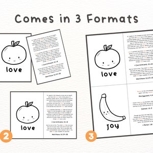 Fruit of the Spirit Flash Cards With Bible Verses | Sunday School ...