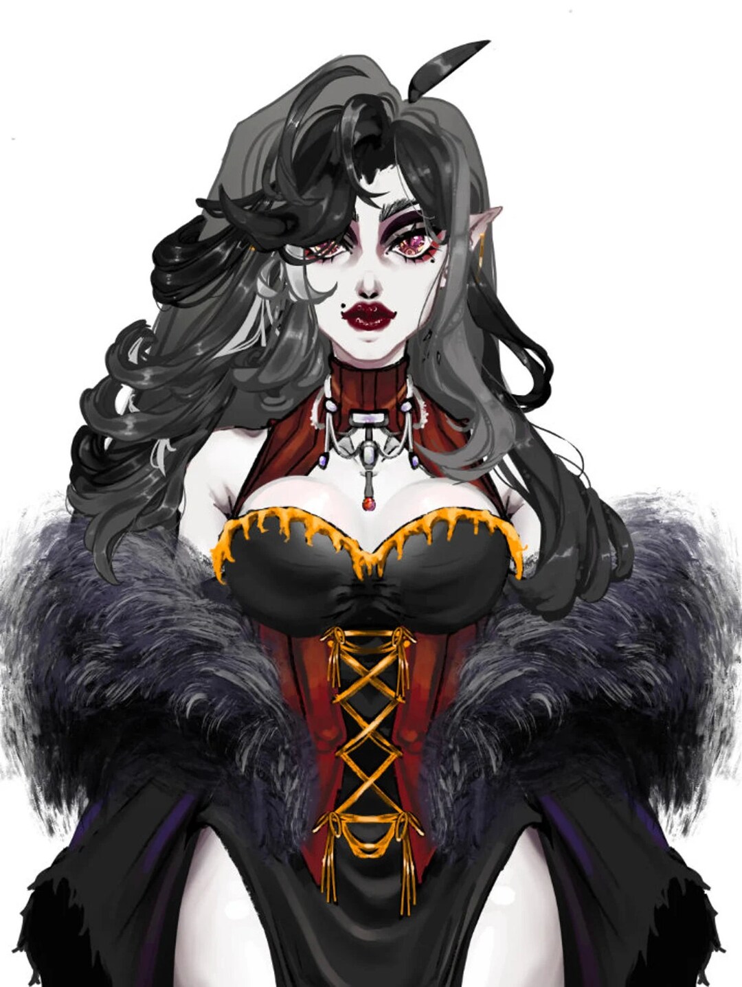 Premade Live2d Vtuber Model Goth Vampire Queen - Etsy