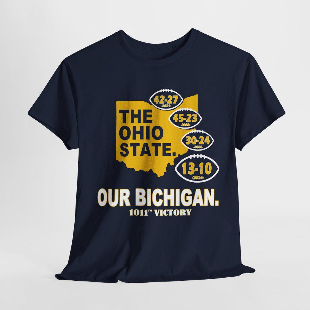 Bichigan 2024 anti-osu Unisex Heavy Cotton Tee for Michigan College ...