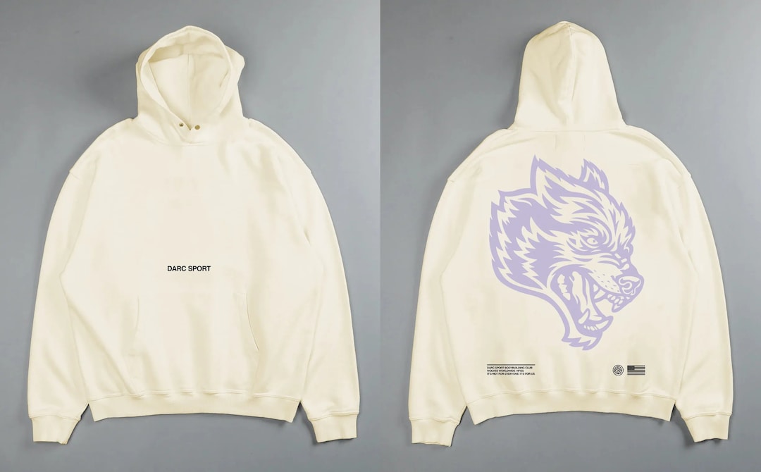 Darc Sport Wolves Hoodies Pullover Graphic Oversized Gym - Etsy