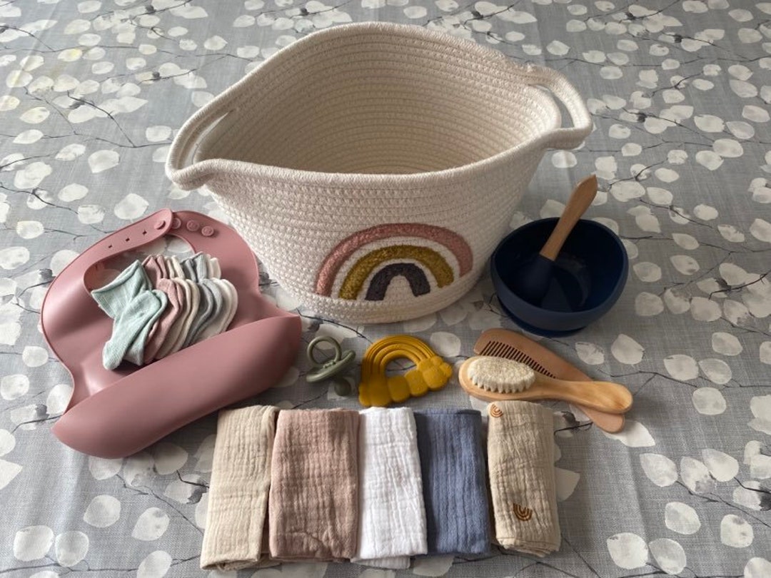Baby Essentials Hamper in Rainbow Colours - Etsy