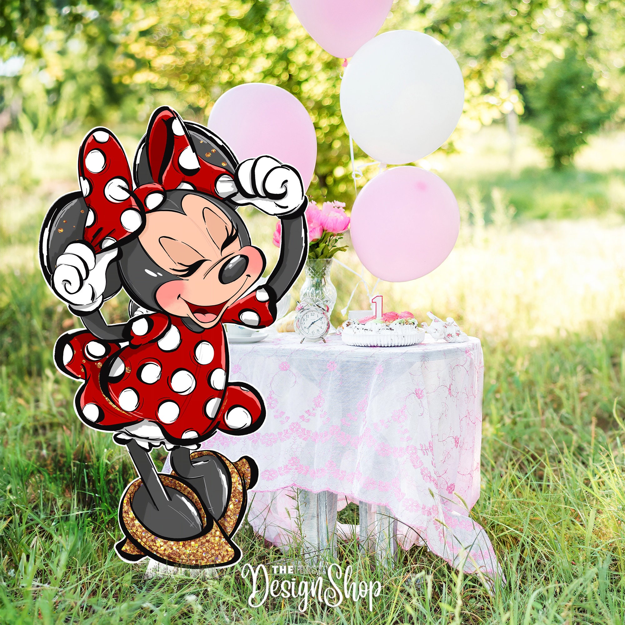 Big Decor Minnie Mouse Figure Beautiful Red Minnie Mouse Decor ...