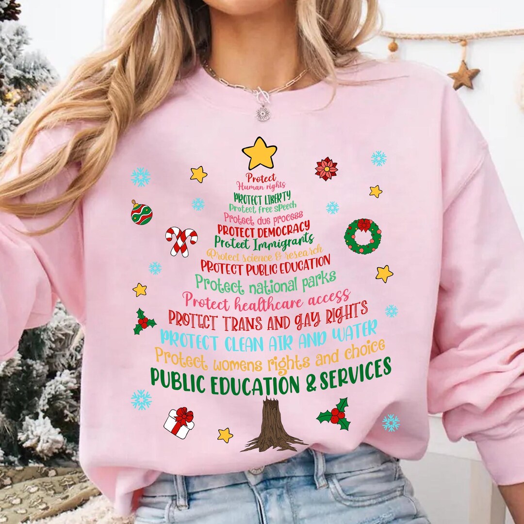 Protect Democracy Christmas Tree PNG, Liberal Holiday Graphic (digital ...