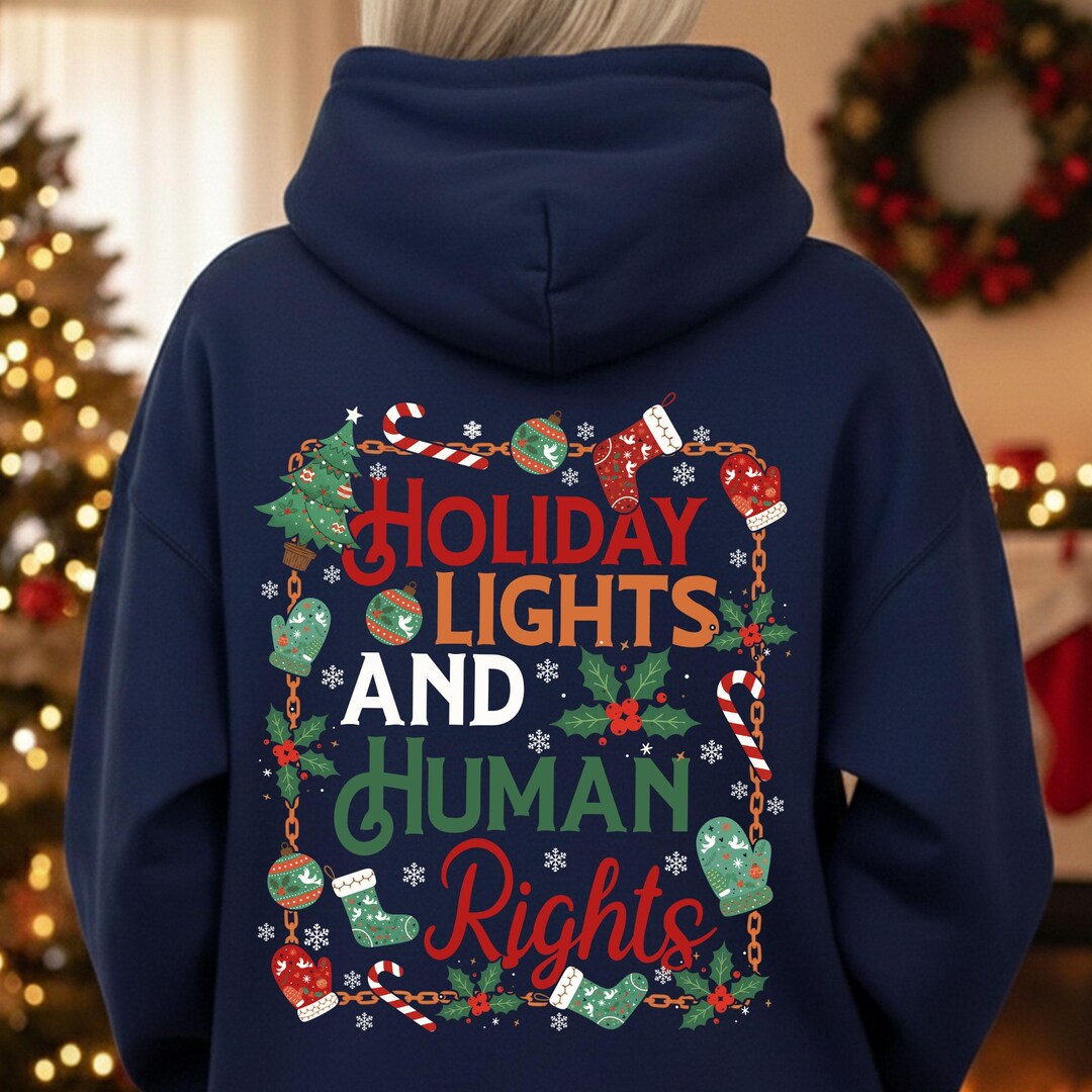 Holiday Lights and Human Rights PNG, Liberal Christmas Graphic ...