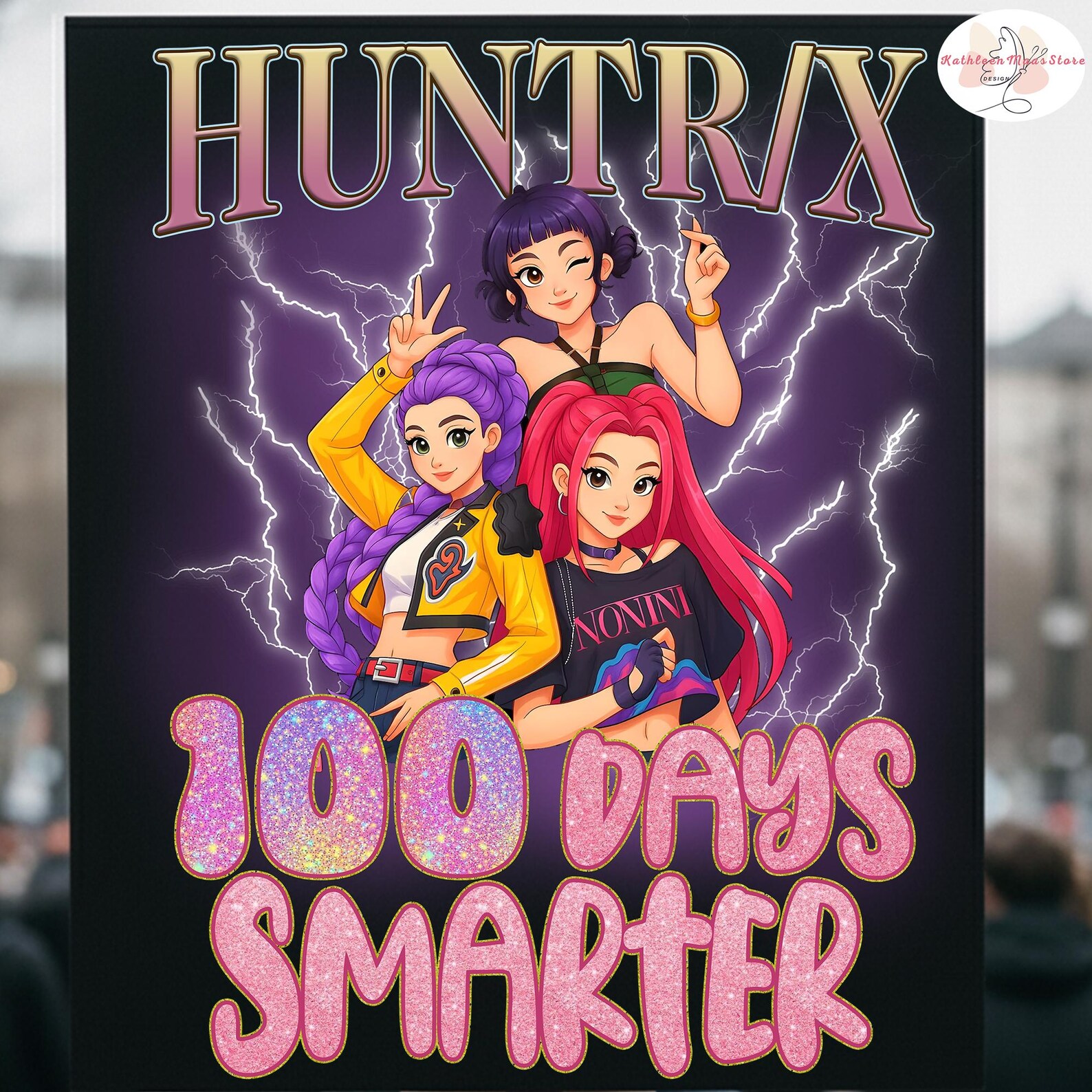 100 Days Smarter K-pop Png, 100 Days of School Png, 100 Days Demon Hunters Png, Saja Boys Girls ...