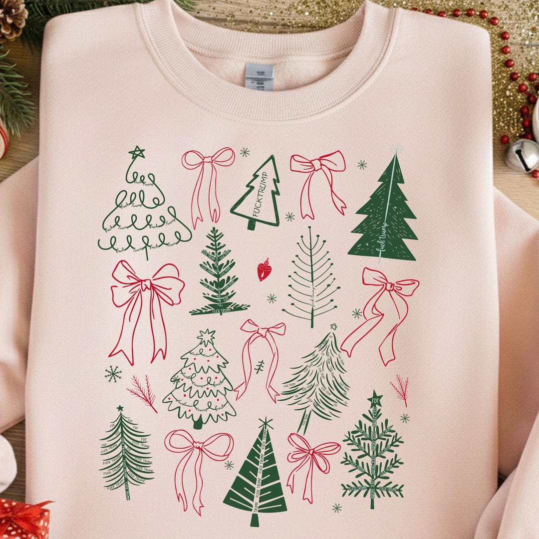 Preppy Christmas Tree PNG, Subtle Anti-trump FDT Graphic, Political ...