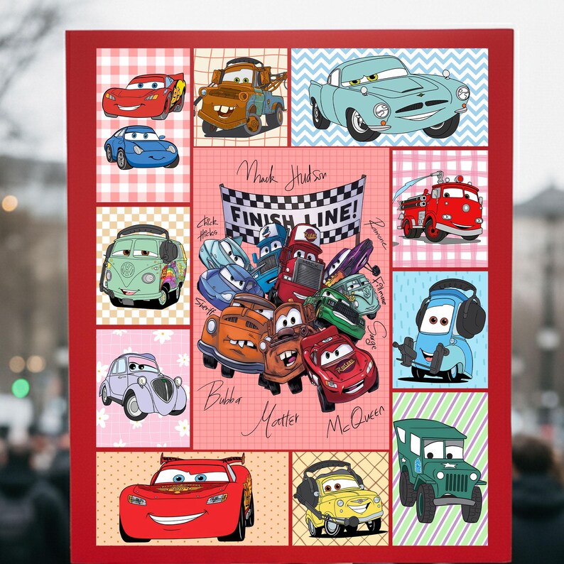 Cars Movie PNG, Lightning Mcqueen and Friends, Shirt Design (digital ...