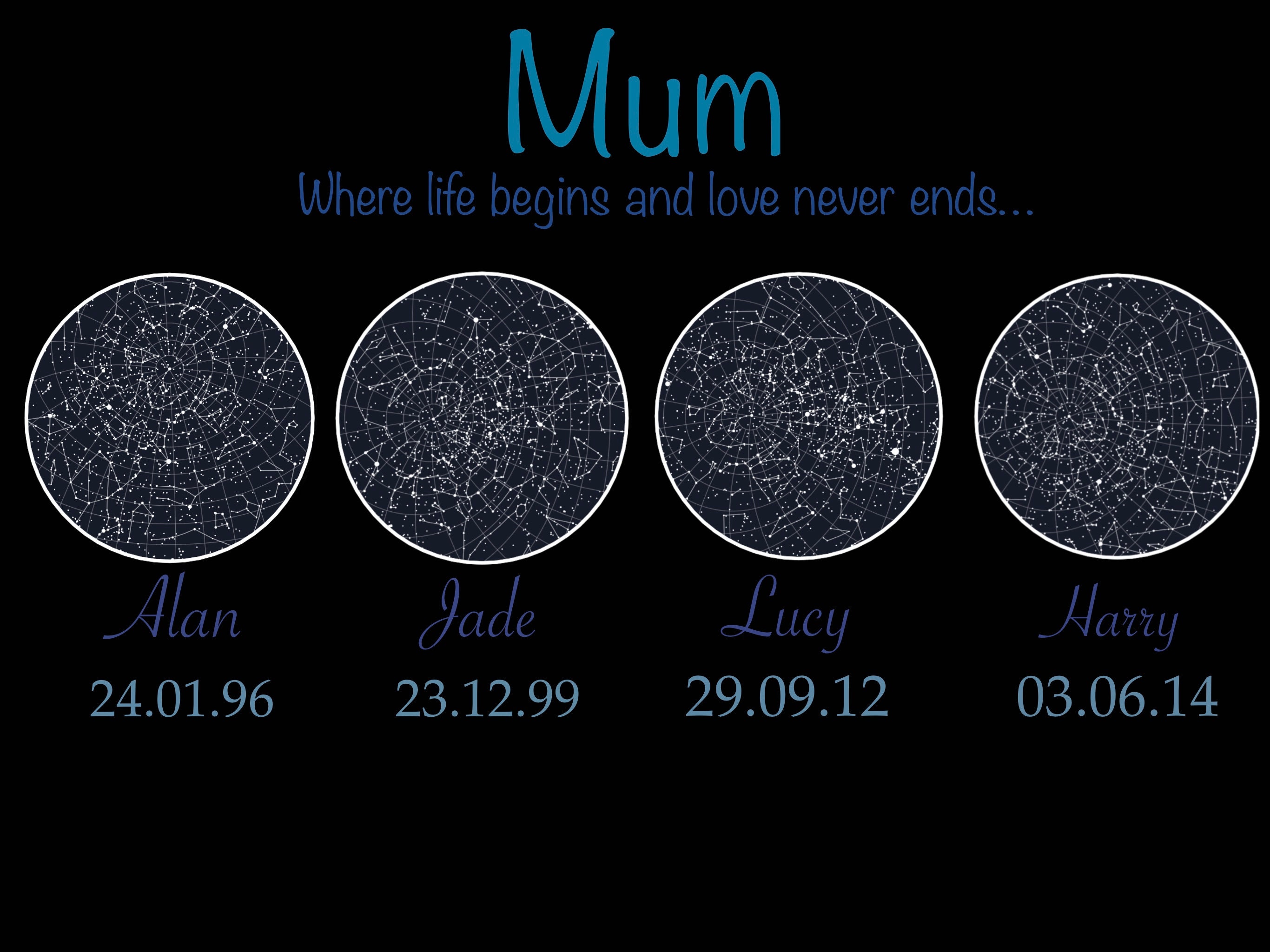 Personalised Star Maps - Etsy