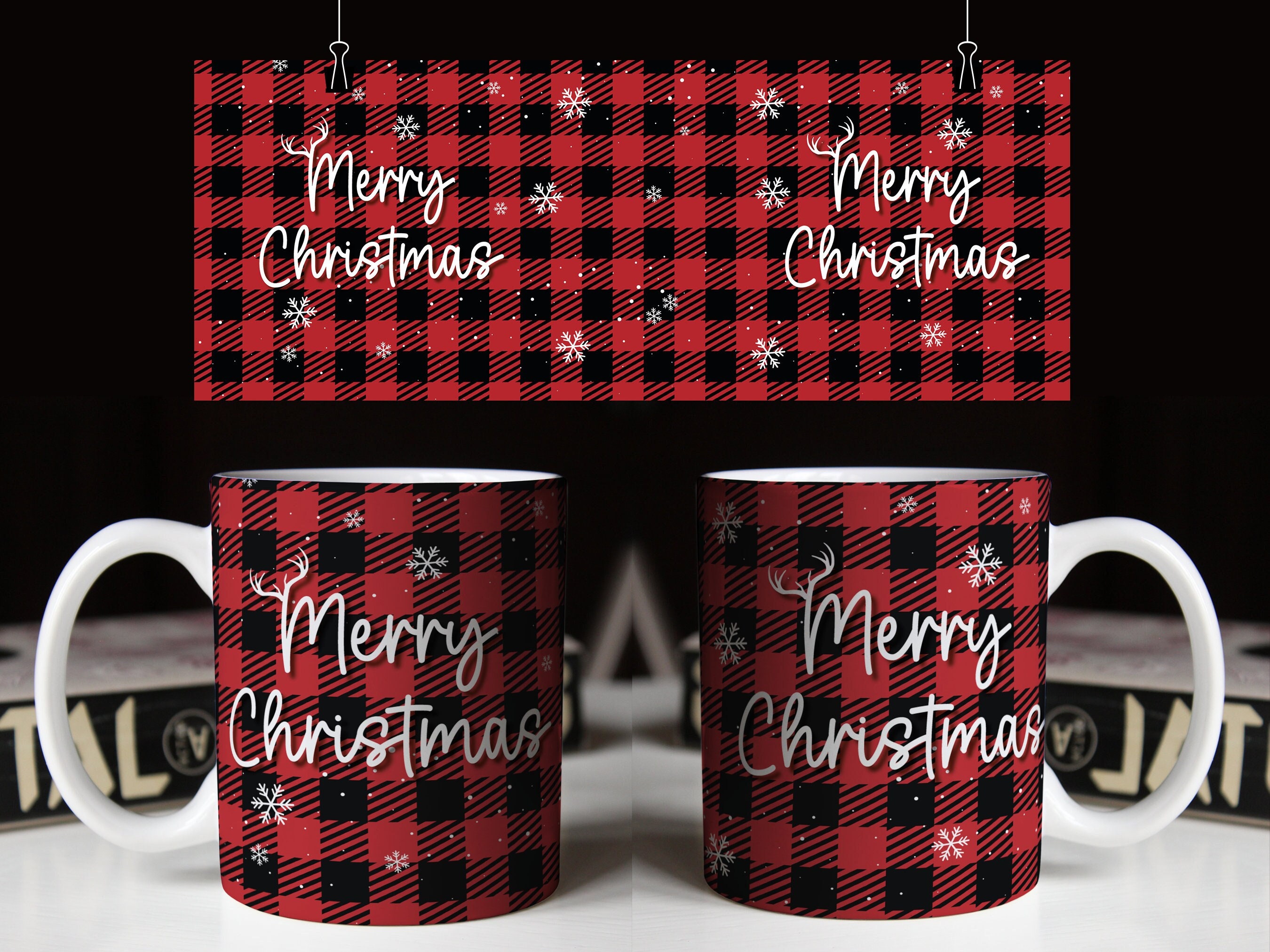 Merry Christmas Coffee Mug PNG Template Digital Download - Etsy