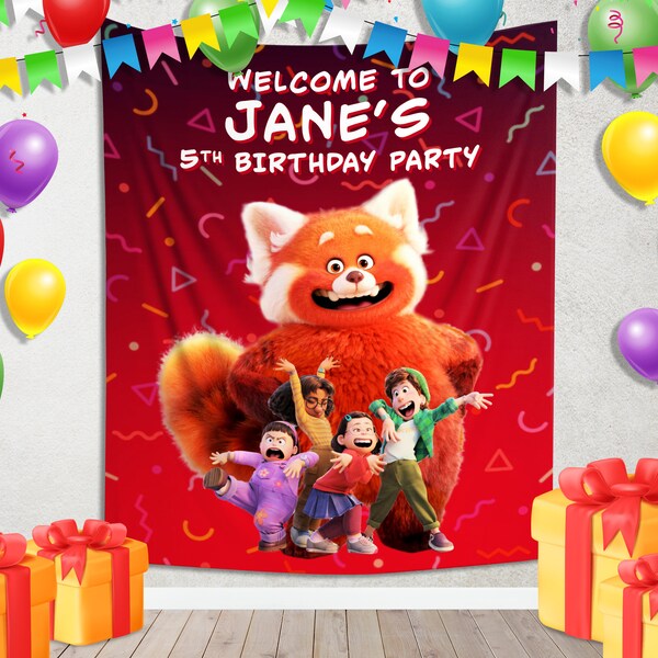 Turning Red Birthday Banner - Etsy