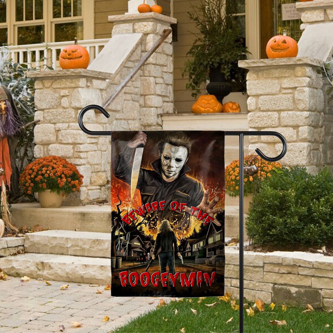 Michael Myers Beware of the Boogeyman Garden Flag Michael - Etsy