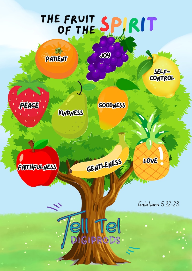 Fruit of the Spirit Game, Preschool Printable, Bible Verse, Galatians ...