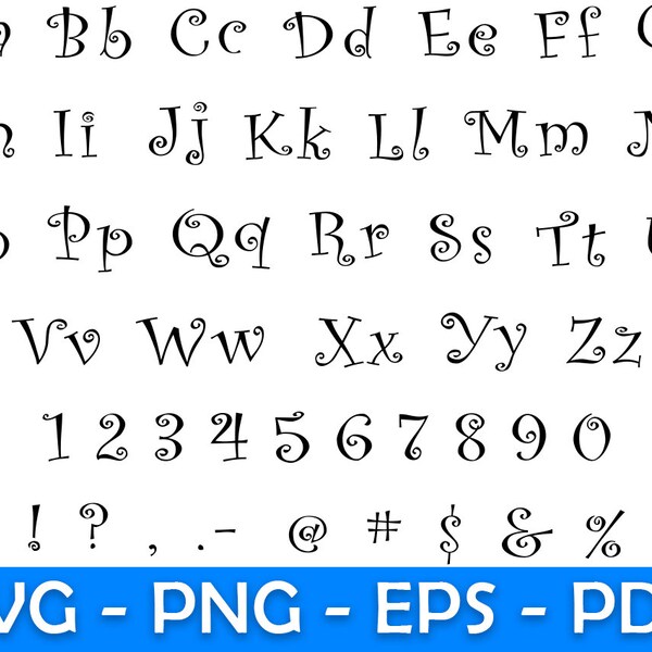 Curly Letters - Etsy