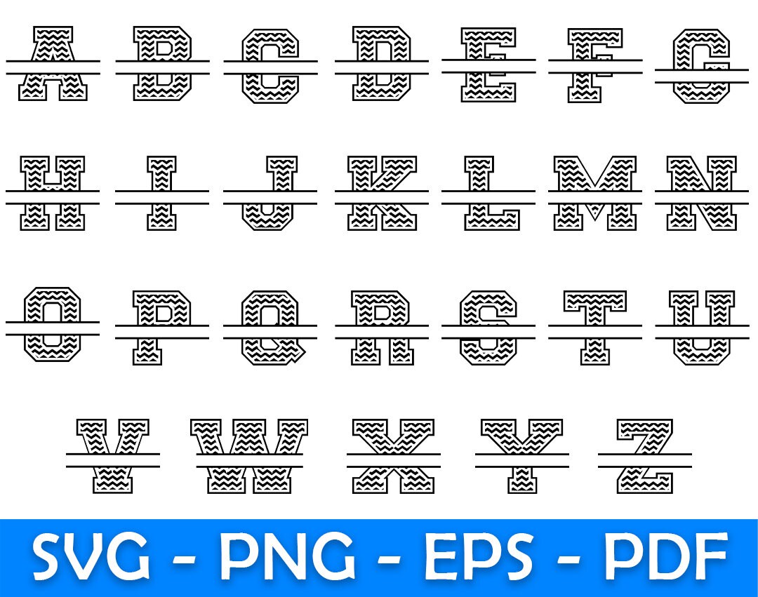 Chevron Cut Font SVG Chevron Cut Alphabet Chevron Cut - Etsy