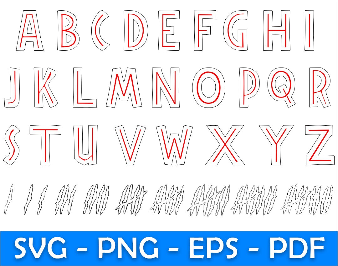 Jurassic Park Font Svg Jurassic Park Alphabet Jurassic Park Etsy