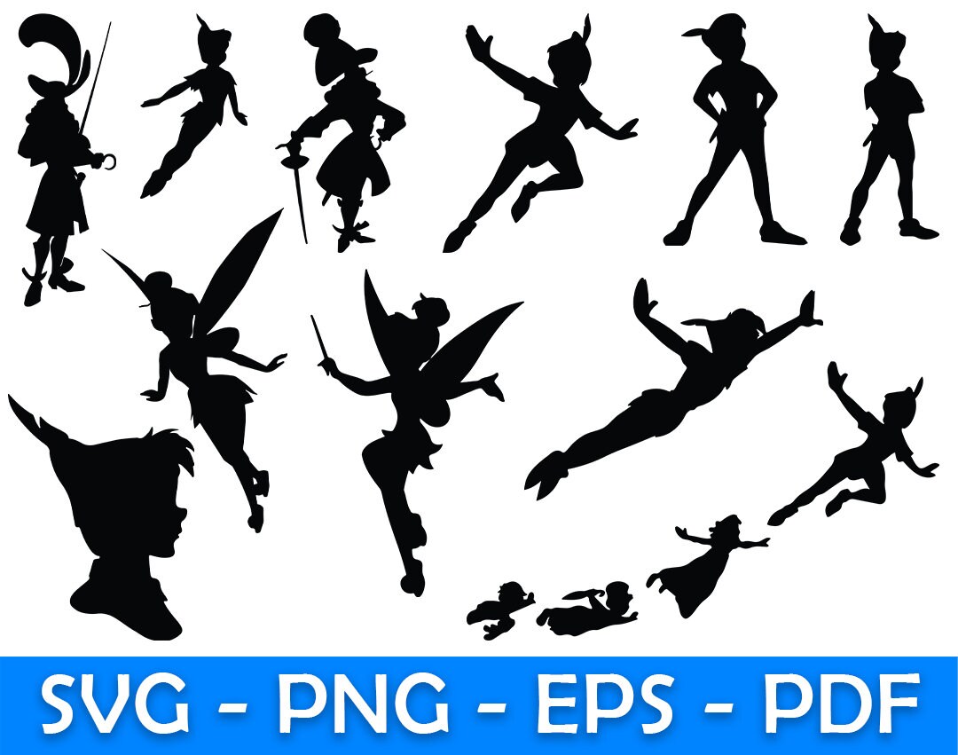 Peter Pan Bundle SVG Peter Pan Vector Peter Pan Silhouette - Etsy