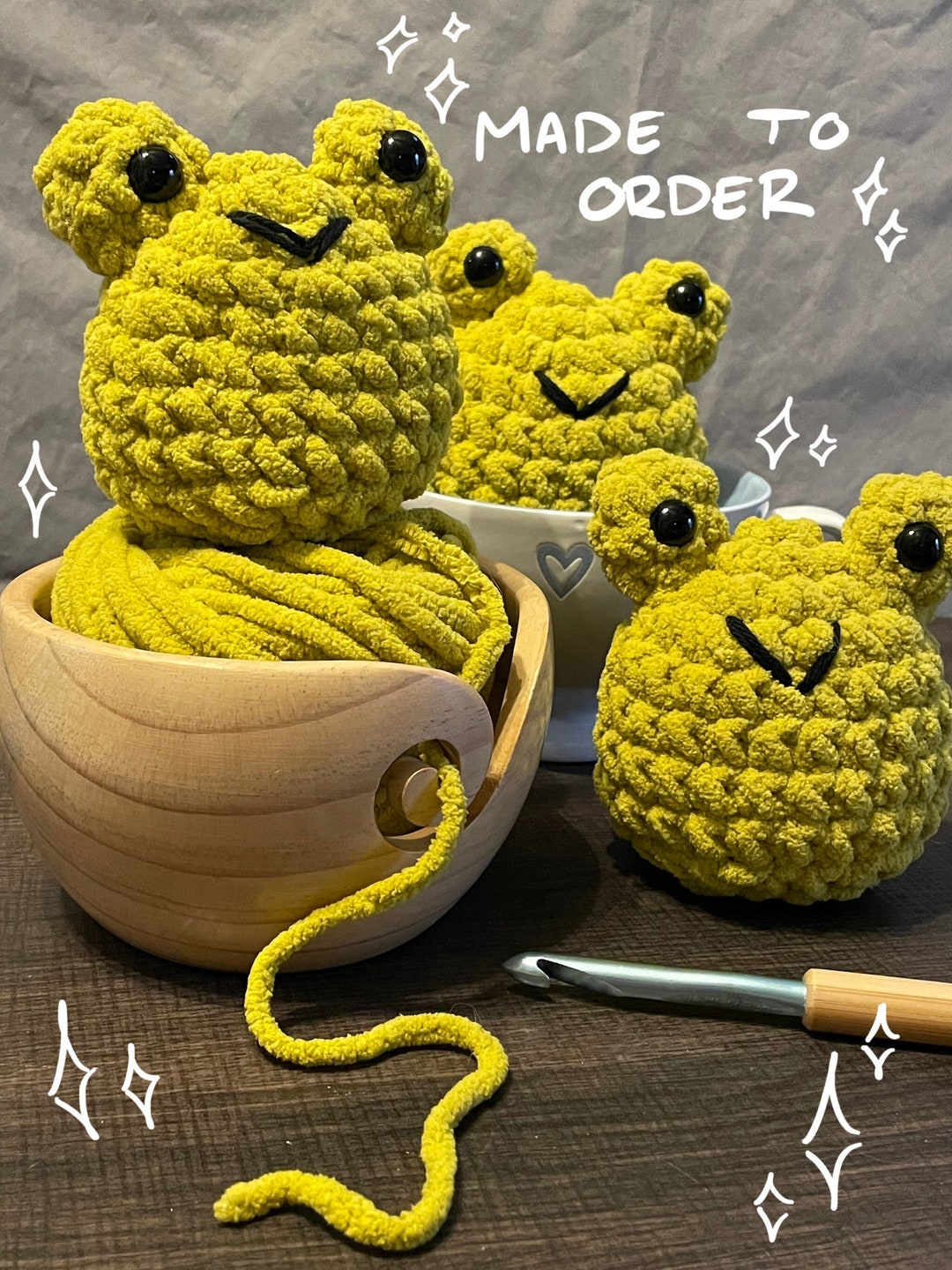 Round Frog Plushie - Crochet (made to Order) - Etsy