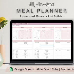Weekly Meal Planner and Grocery List, Automated Shopping List, Google ...