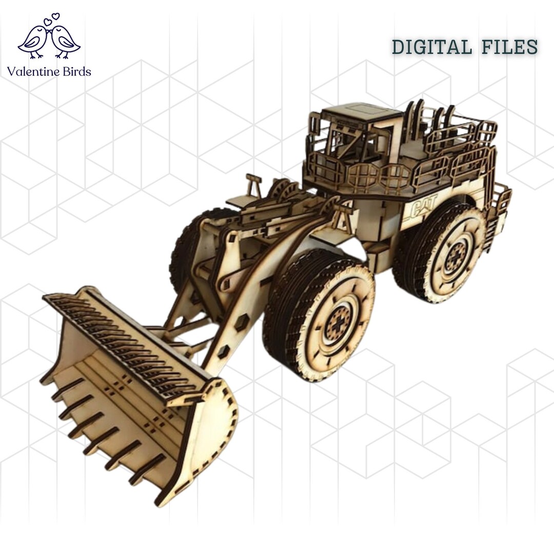 Laser Cut Excavator Car Toy Svg Bundle Wood Toy Excavator Svg Files ...