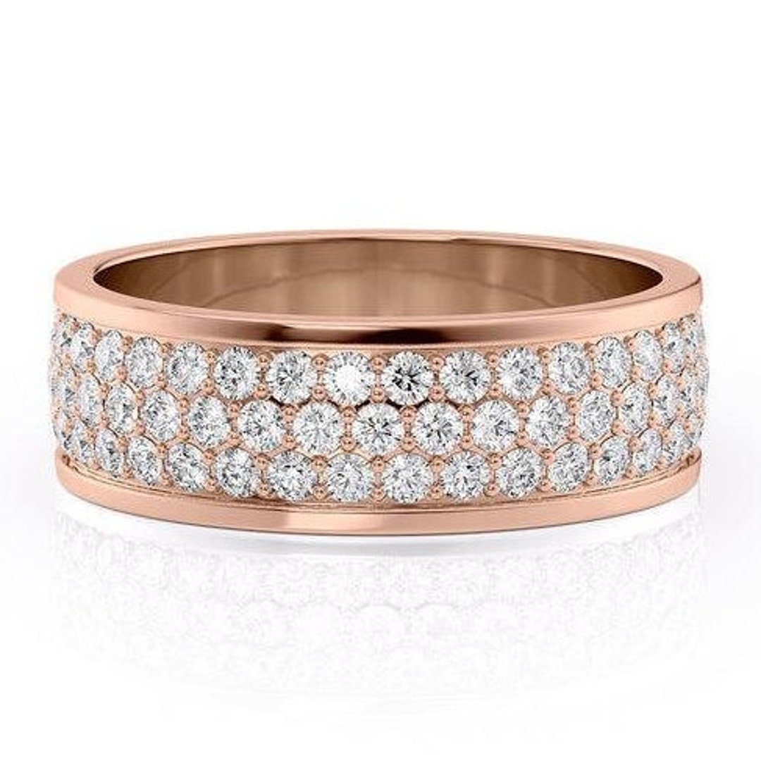 Personalized Men's Wedding Ring Custom Diamond & Moissanite Wedding ...