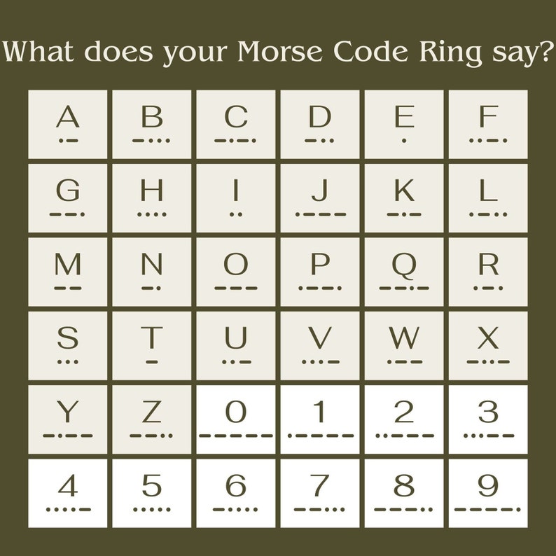 Initial Morse Code Ring by Valentine Birds, Diamond Ring With ...