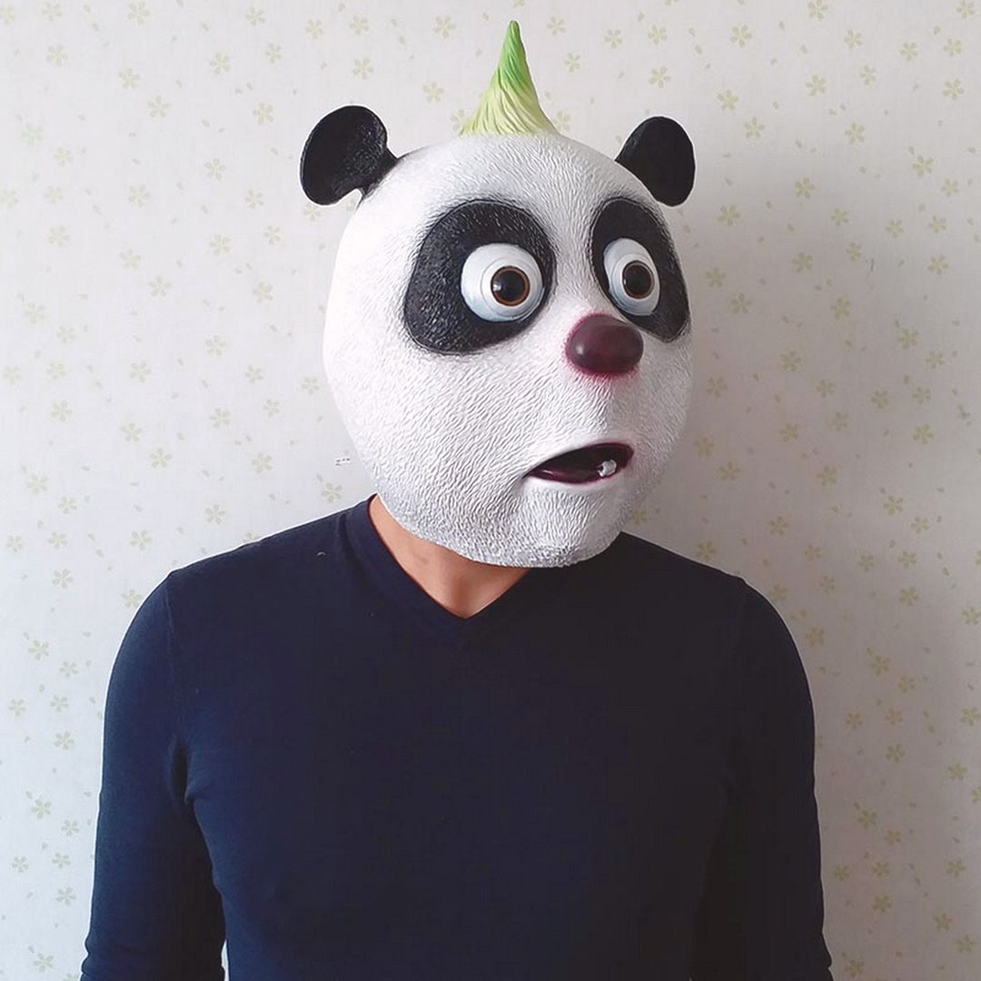 Panda Headgear Mask Latex Adult Animal Headgear Children Anime - Etsy
