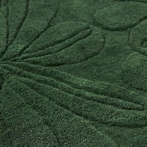 Hand Tufted Sculpted Daisy Green Rug 100% Woolen Tufted Plaid Rug Tuft ...