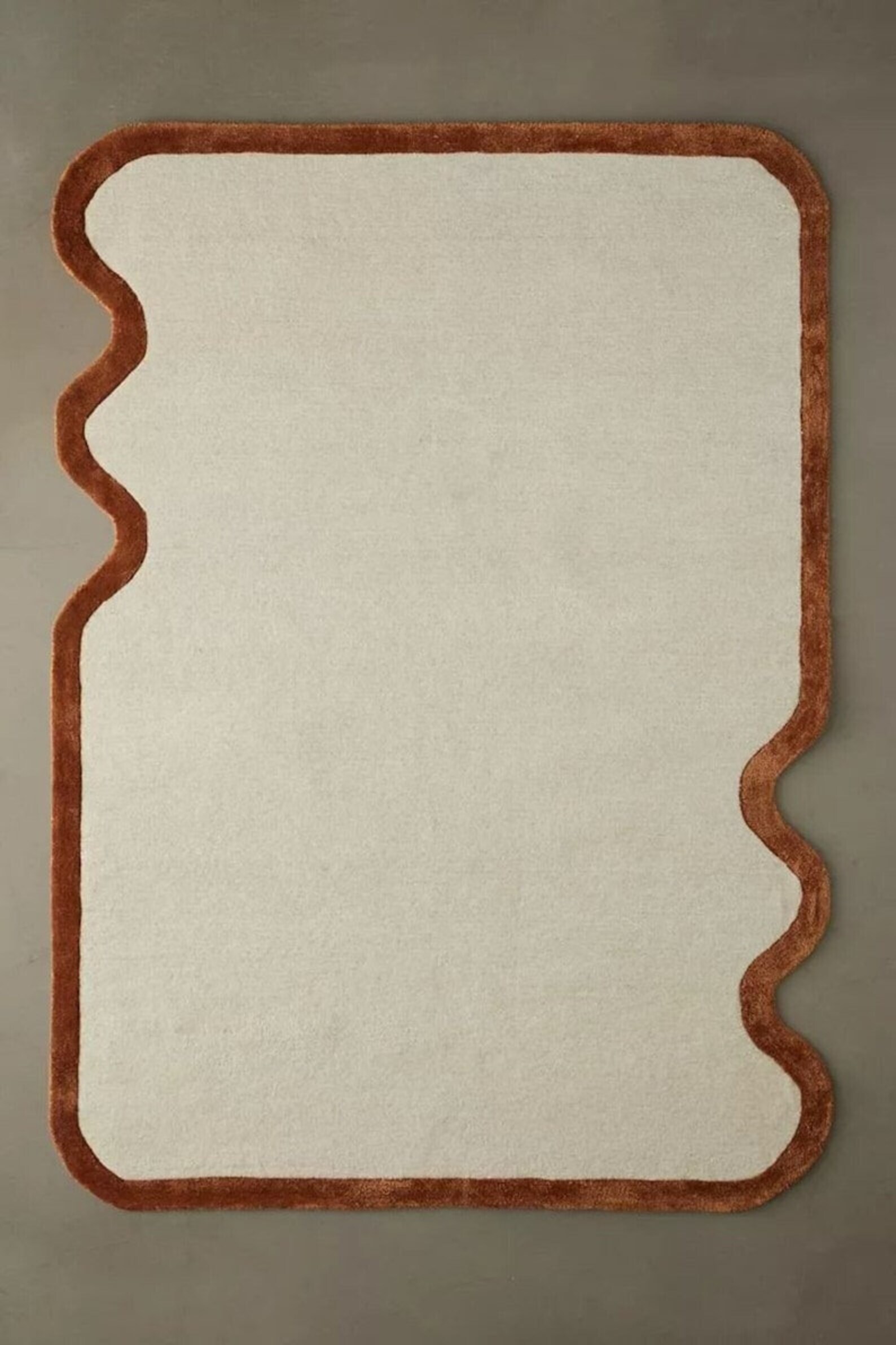 Minimalist Modern Abstract Irregular Squiggle Shaped Rug Attractive ...