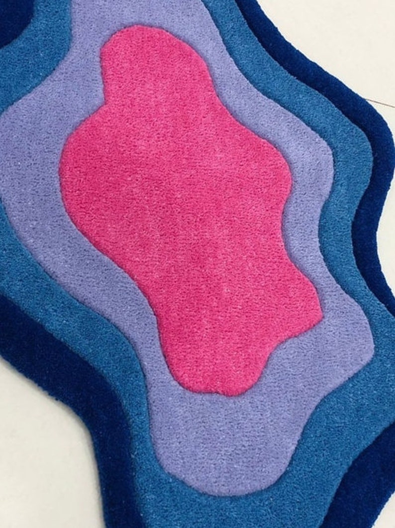 Irregular Shape Hand Tufted Shape Modern Design Rug Fine Newzealand ...