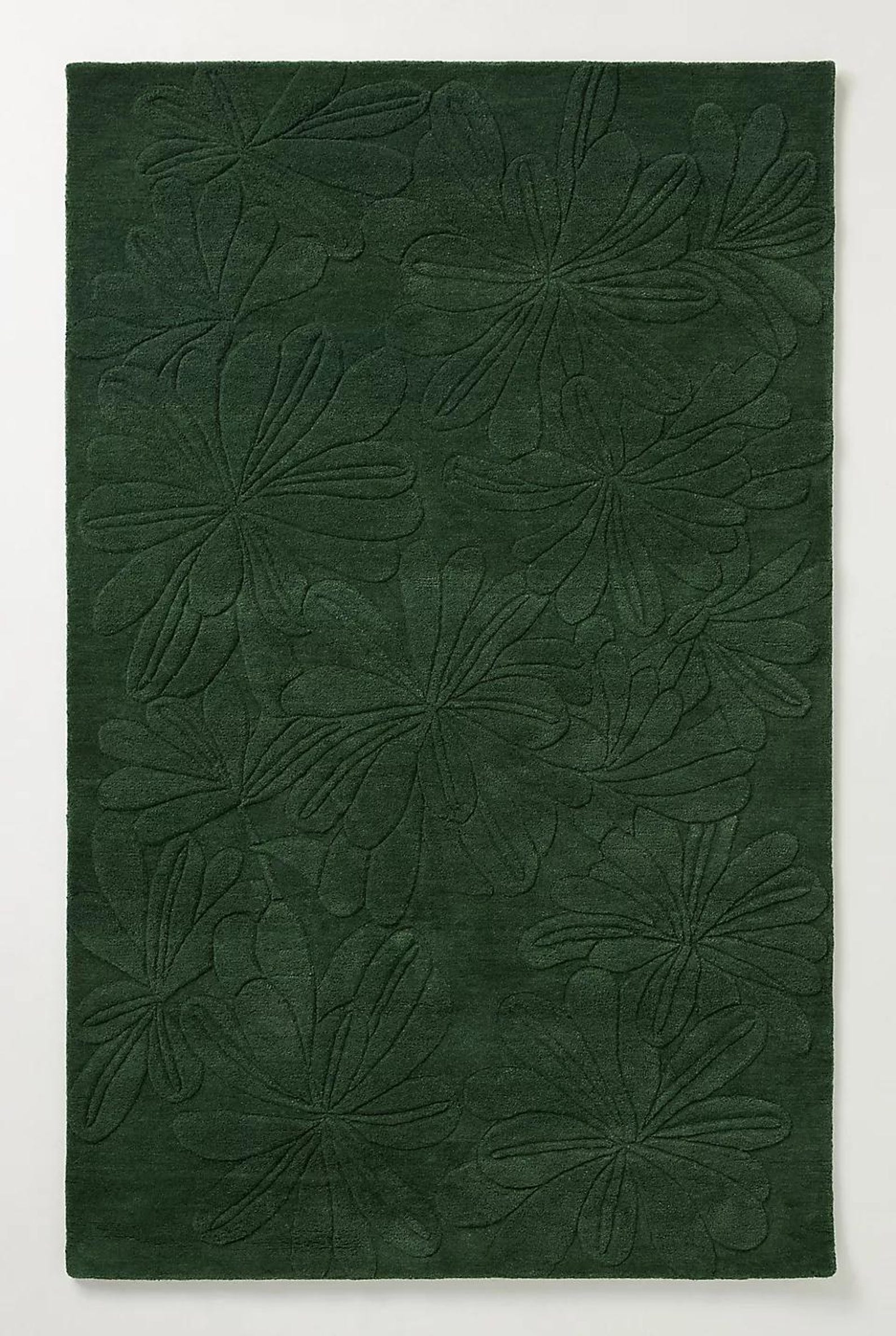 Hand Tufted Sculpted Daisy Green Rug 100% Woolen Tufted Plaid Rug Tuft ...