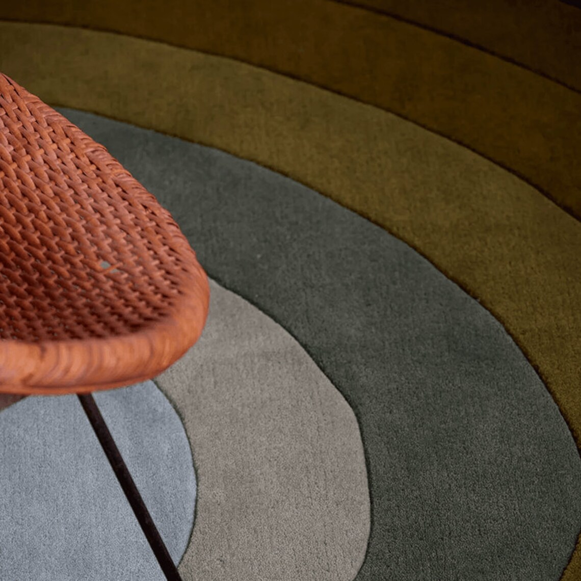 KIDNEY RUG, Kidney Shape Rug, Hand Tufted Vintage Melting Oval: Hand ...