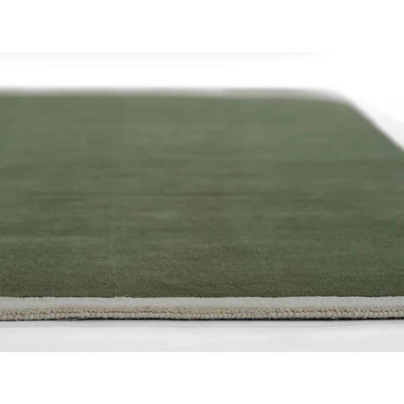 Olive Green Rug, Moss Green Rug, 100% New Zealand Wool Handmade ...
